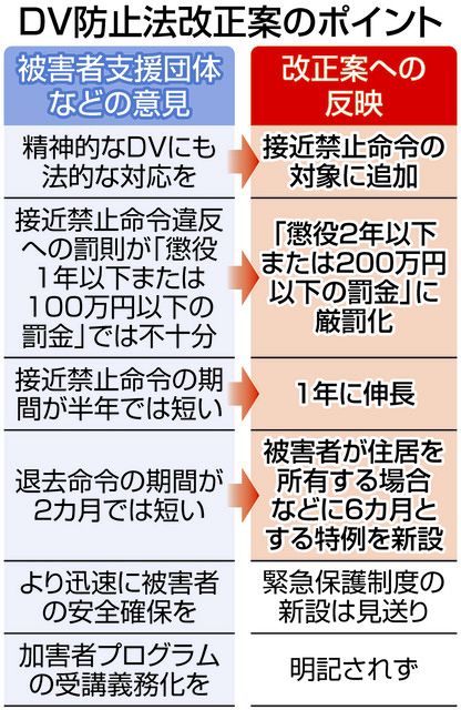 「精神的暴力」も対象のDV防止法改正案が成立へ…でも「実効性に課題」と専門家や当事者が指摘する理由は：東京新聞 TOKYO Web