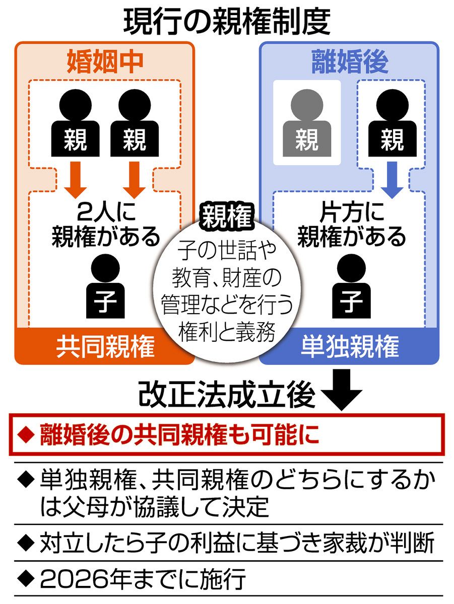 ＜q＆a＞離婚後の「共同親権」導入で子育てはこう変わる ワクチン接種やパスポート取得、引っ越しは：東京新聞 Tokyo Web